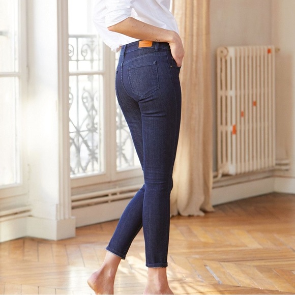 Sezane | Jeans | Sezane Perfect Slim Indigo Dark Blue Jeans Skinny High ...